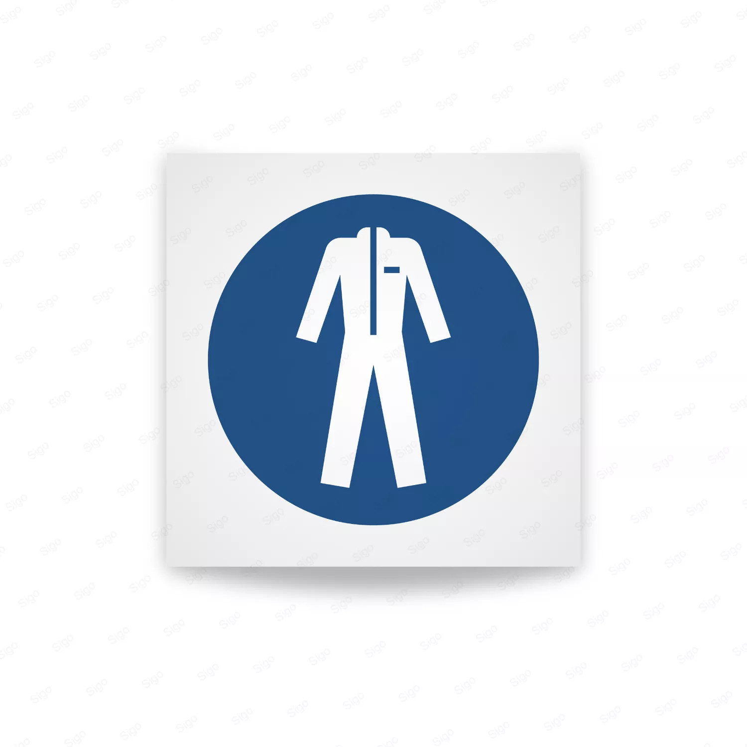 Rotulo obligacion - Usar ropa protectora | Cod. M0010 ISO 7010