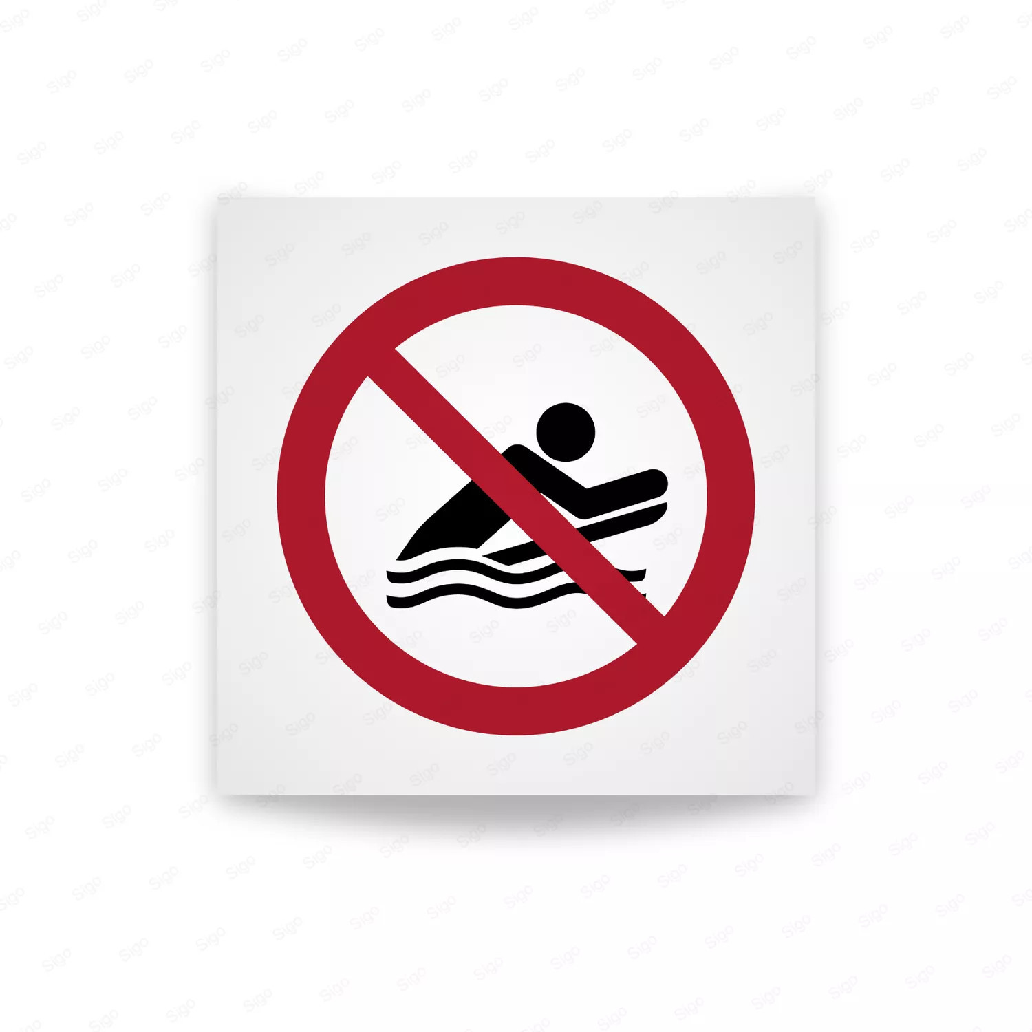 Rotulo prohibicion - Bodyboard prohibido | Cod. P0063 ISO 7010