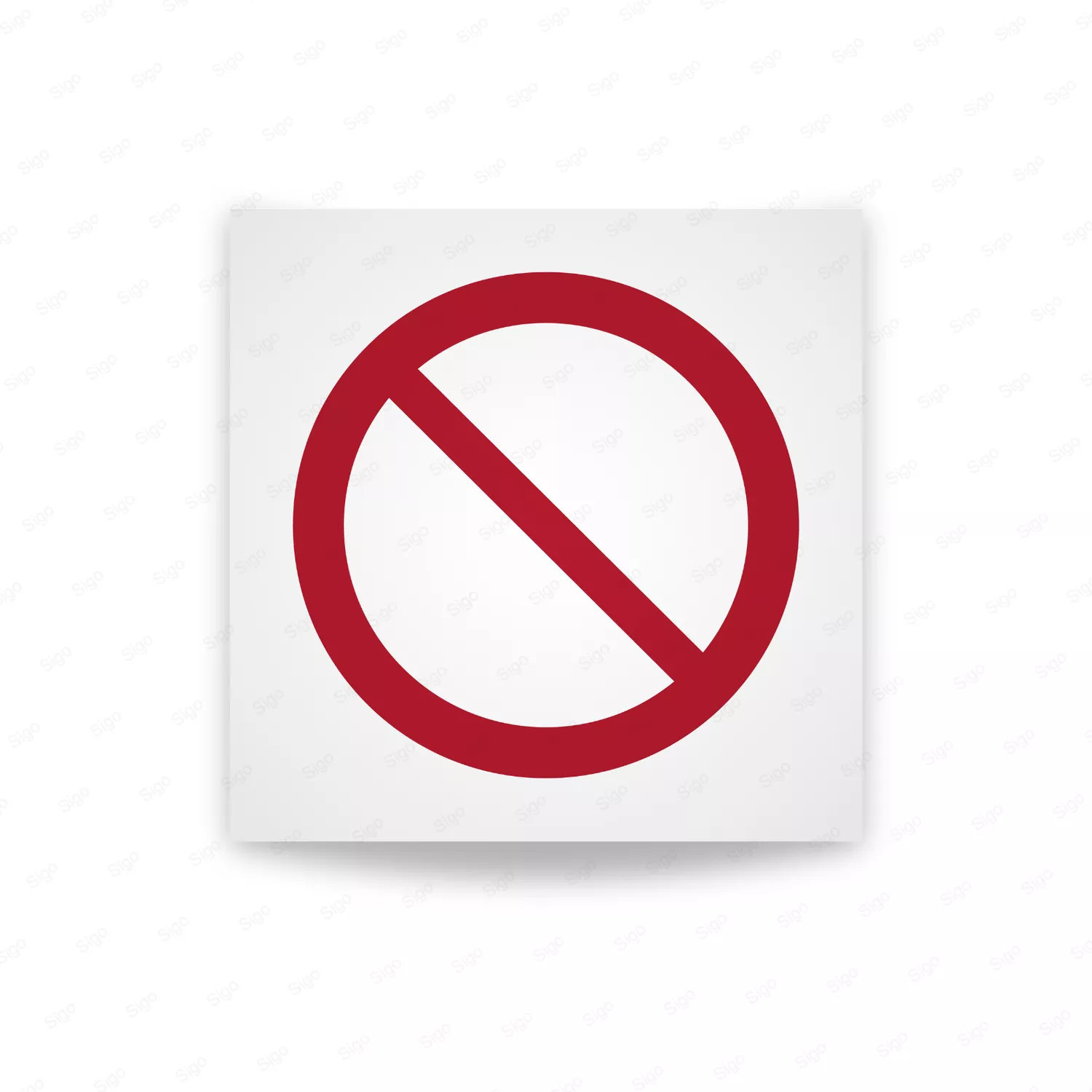 Rotulo prohibicion - Señal de prohibición general | Cod. P001 ISO 7010