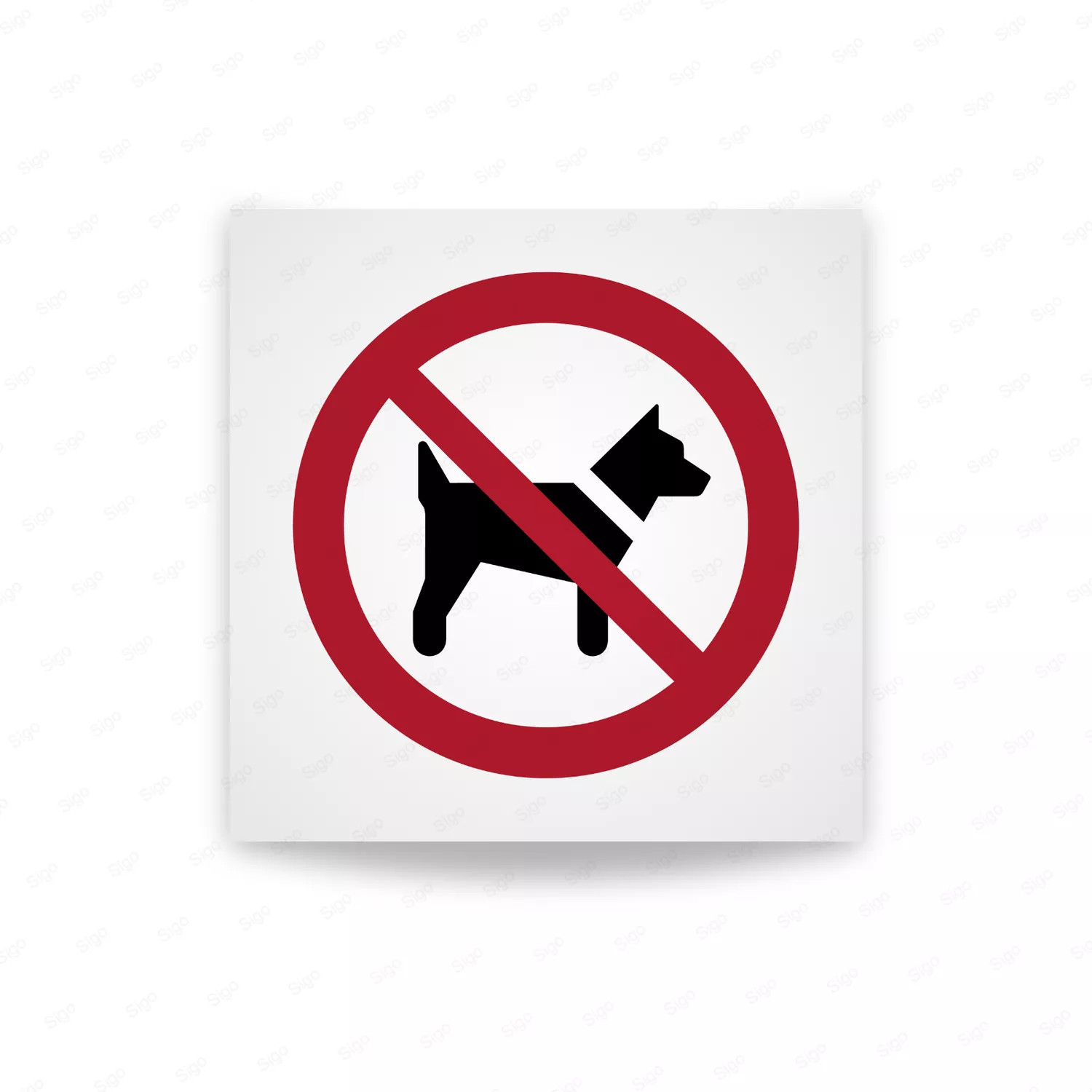 Rotulo prohibicion - No se permiten perros | Cod. P0021 ISO 7010