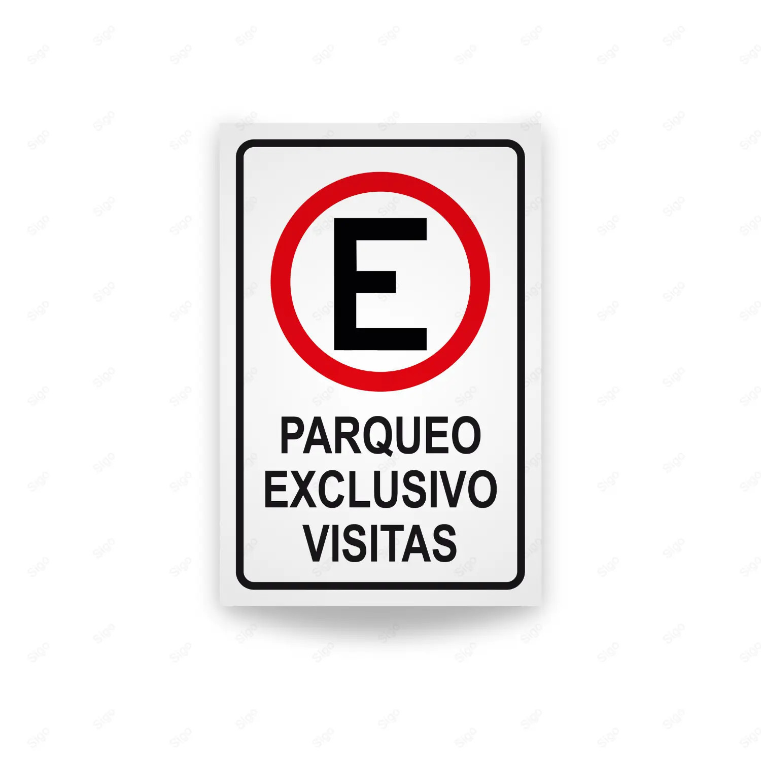 Rótulo Vial Reglamentario - Parqueo Exclusivo Visitas | SIGO