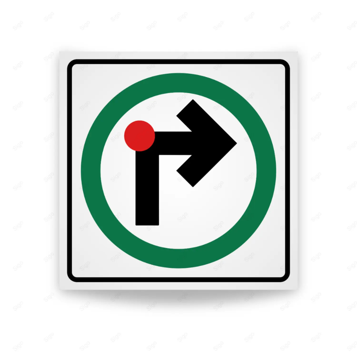 Rótulo Vial Reglamentario - Permitido Virar en Rojo Derecha | SIGO