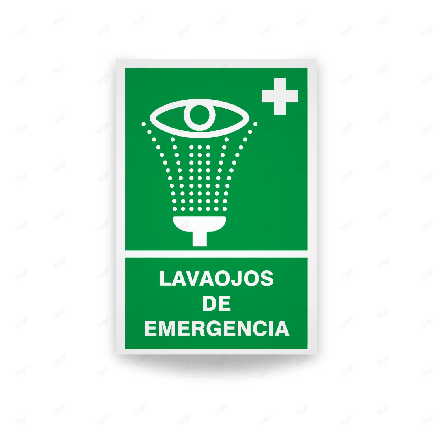 Rótulo de Ruta de Evacuación - Lavaojos de Emergencia | SIGO