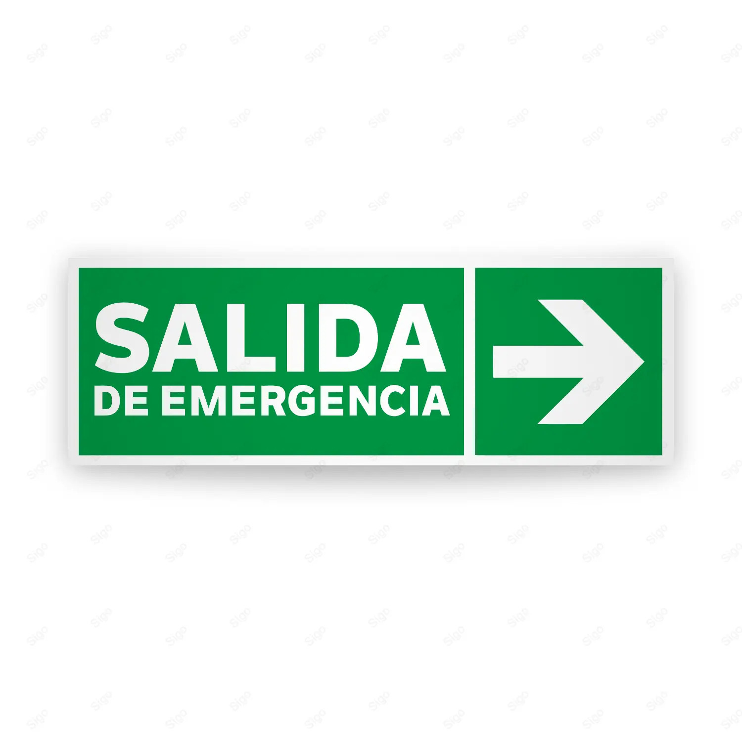 Rótulo de Ruta de Evacuación - Salida de Emergencia flecha... | SIGO
