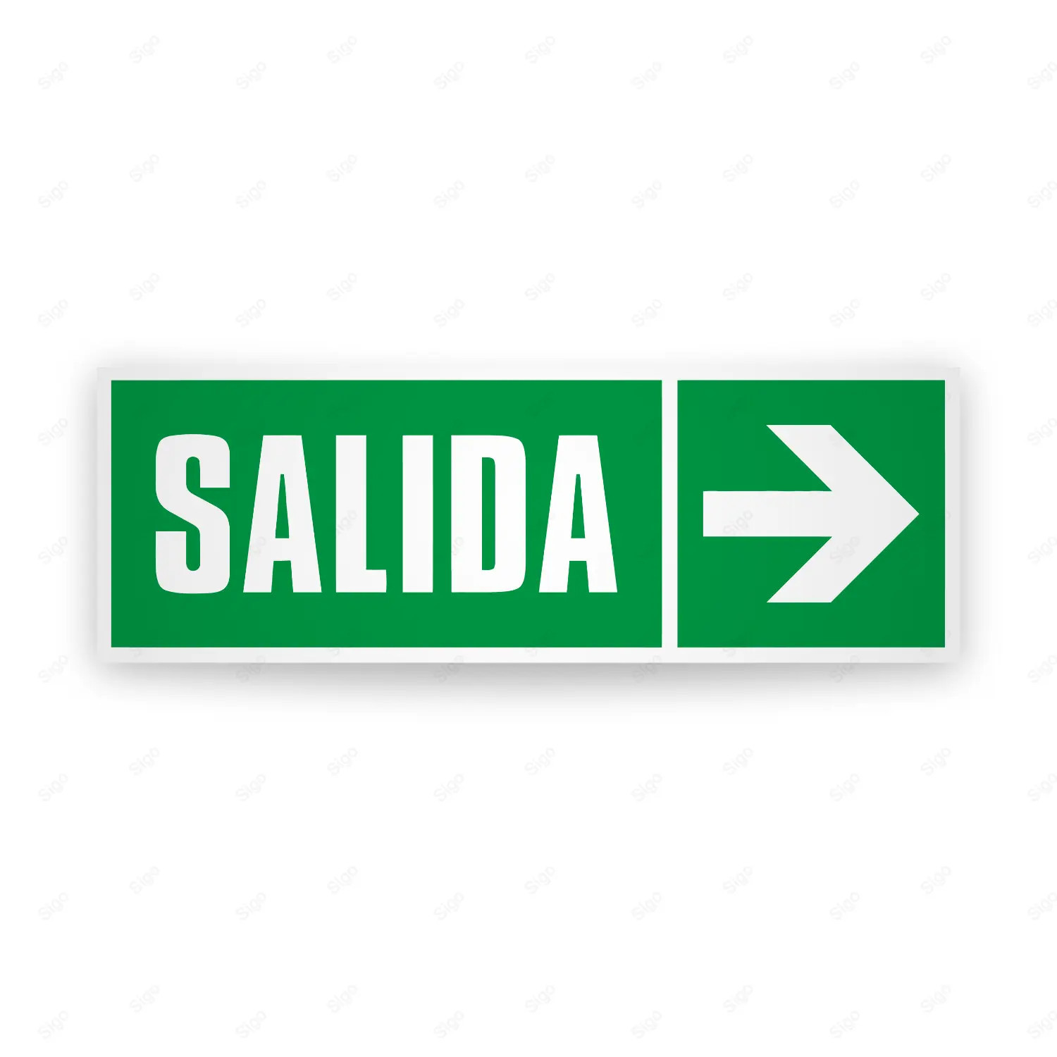 Rótulo de Ruta de Evacuación - Salida flecha lado Derecho | SIGO