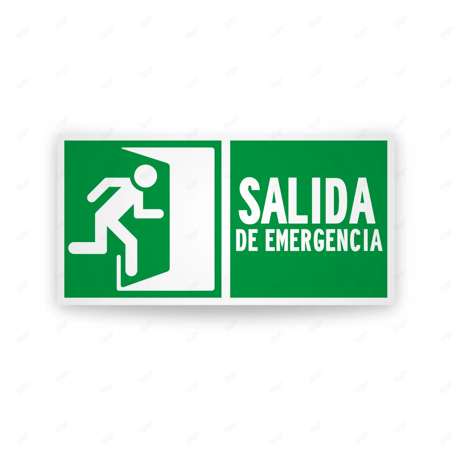 Rótulo de Ruta de Evacuación - Salida de Emergencia lado d... | SIGO