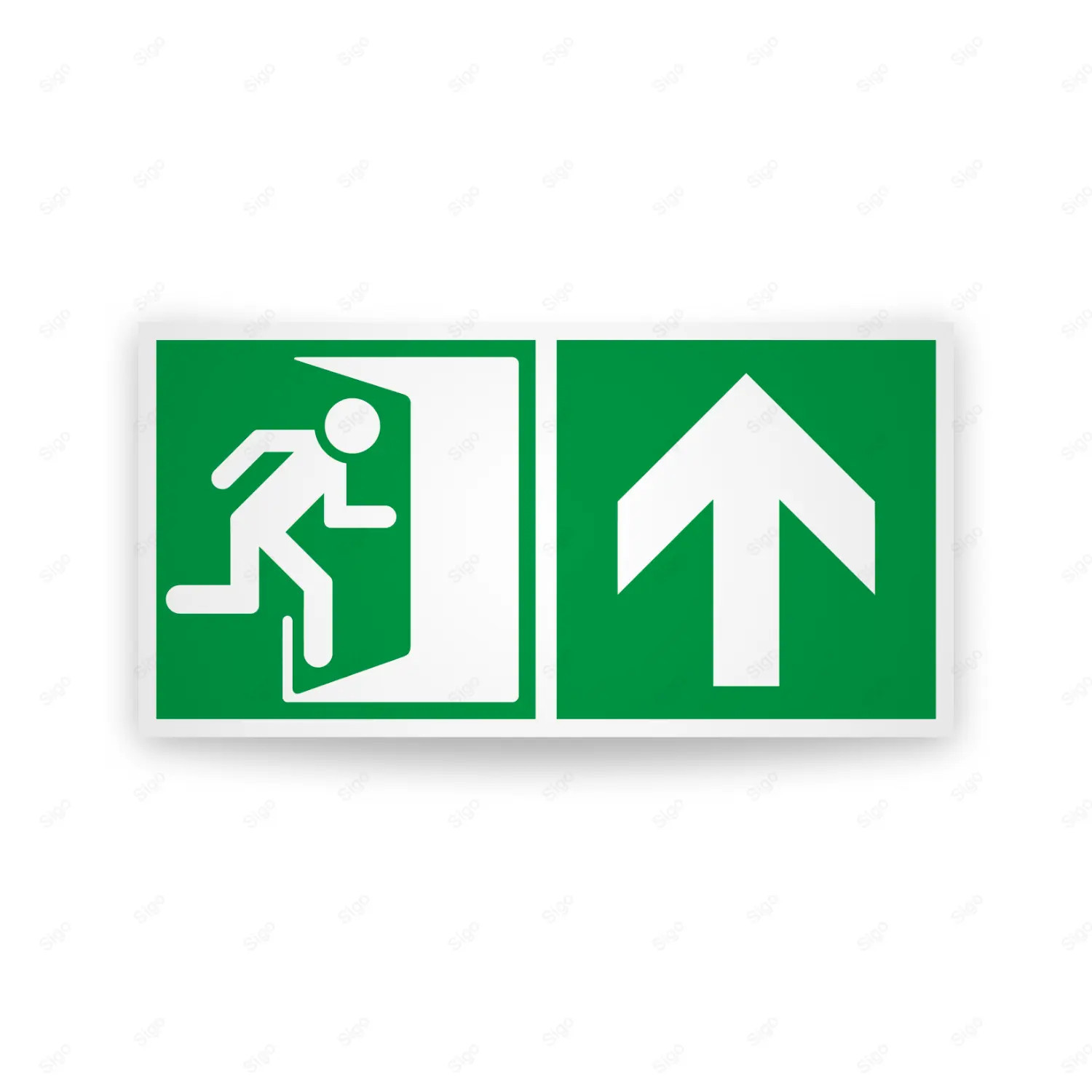 Rótulo de Ruta de Evacuación - Salida flecha Arriba | SIGO