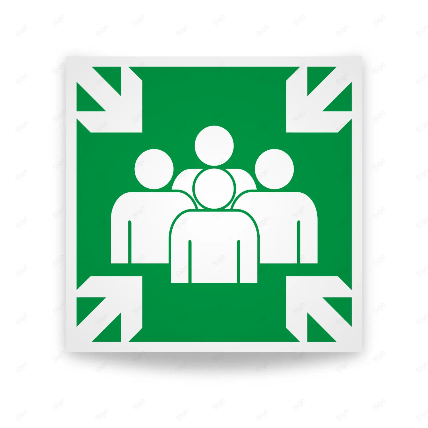 Rótulo de Ruta de Evacuación - Punto de Reunión | SIGO