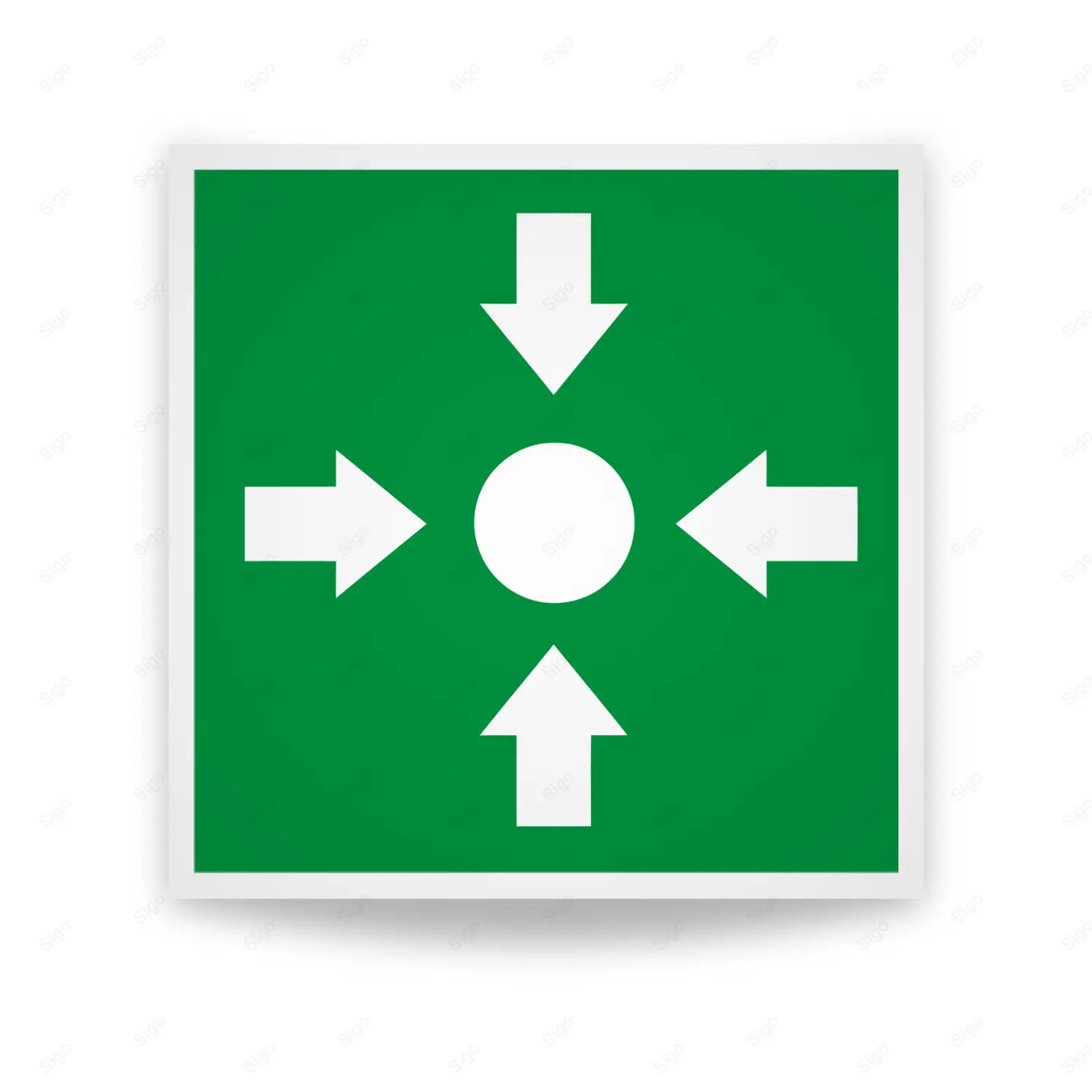 Rótulo de Ruta de Evacuación - Punto de Reunión | SIGO