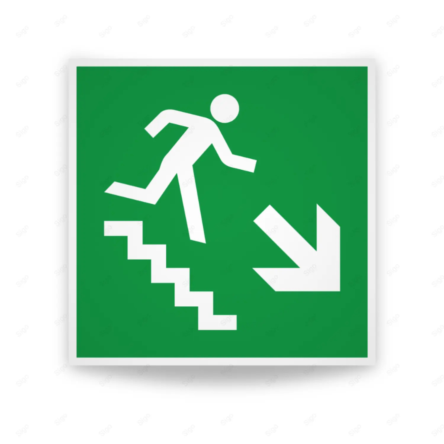 Rótulo de Ruta de Evacuación - Ruta de Evacuación flecha D... | SIGO