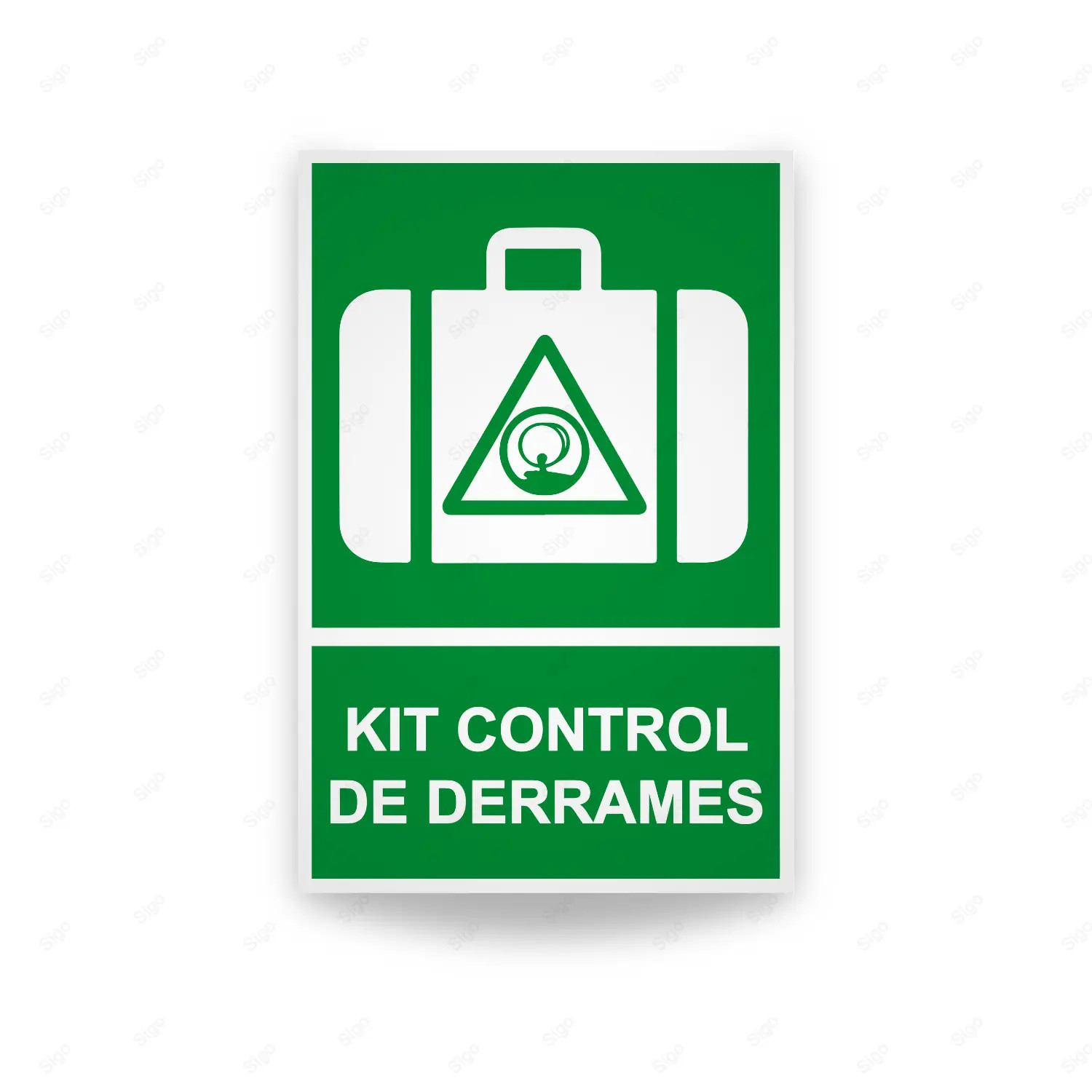 Rótulo de Ruta de Evacuación - Kit Control de Derrames | SIGO