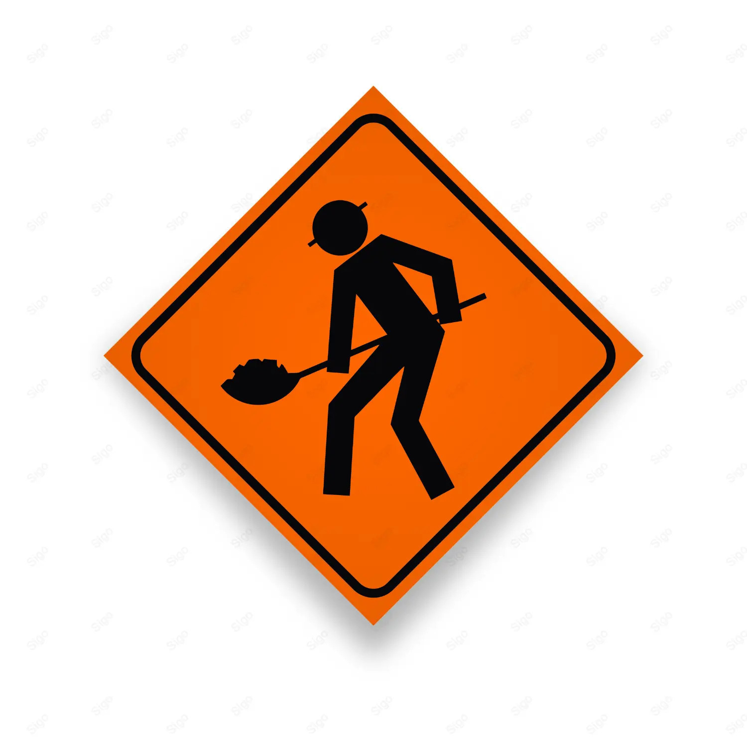 Rótulo Vial Obras y Mantenimiento - Hombres Trabajando | Cod. SDO - 05