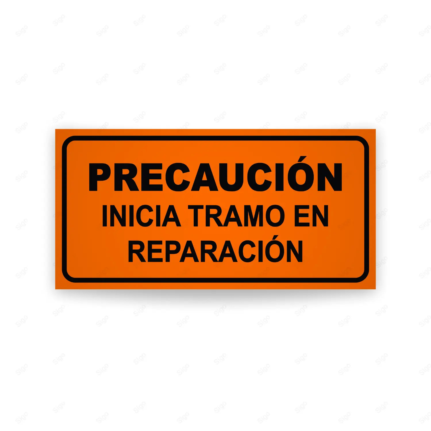 Rótulo Vial Obras y Mantenimiento - Precaución Inicia Tramo Reparación ...