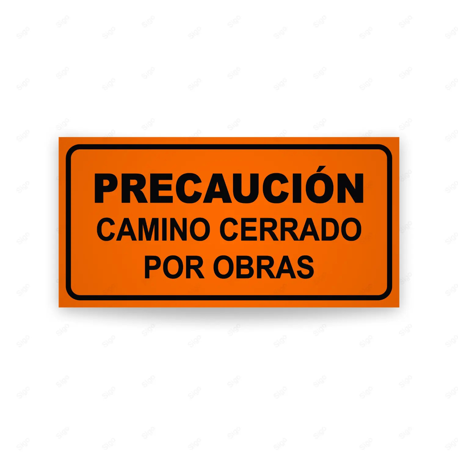 Rótulo Vial Obras y Mantenimiento - Precaución Camino Cerrado | Cod ...