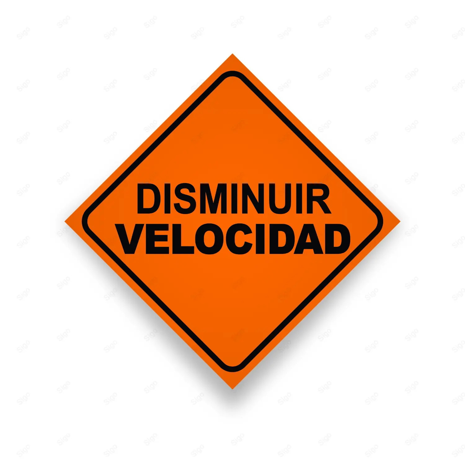 Rótulo Vial Obras y Mantenimiento - Disminuir Velocidad | Cod. SDO - 39