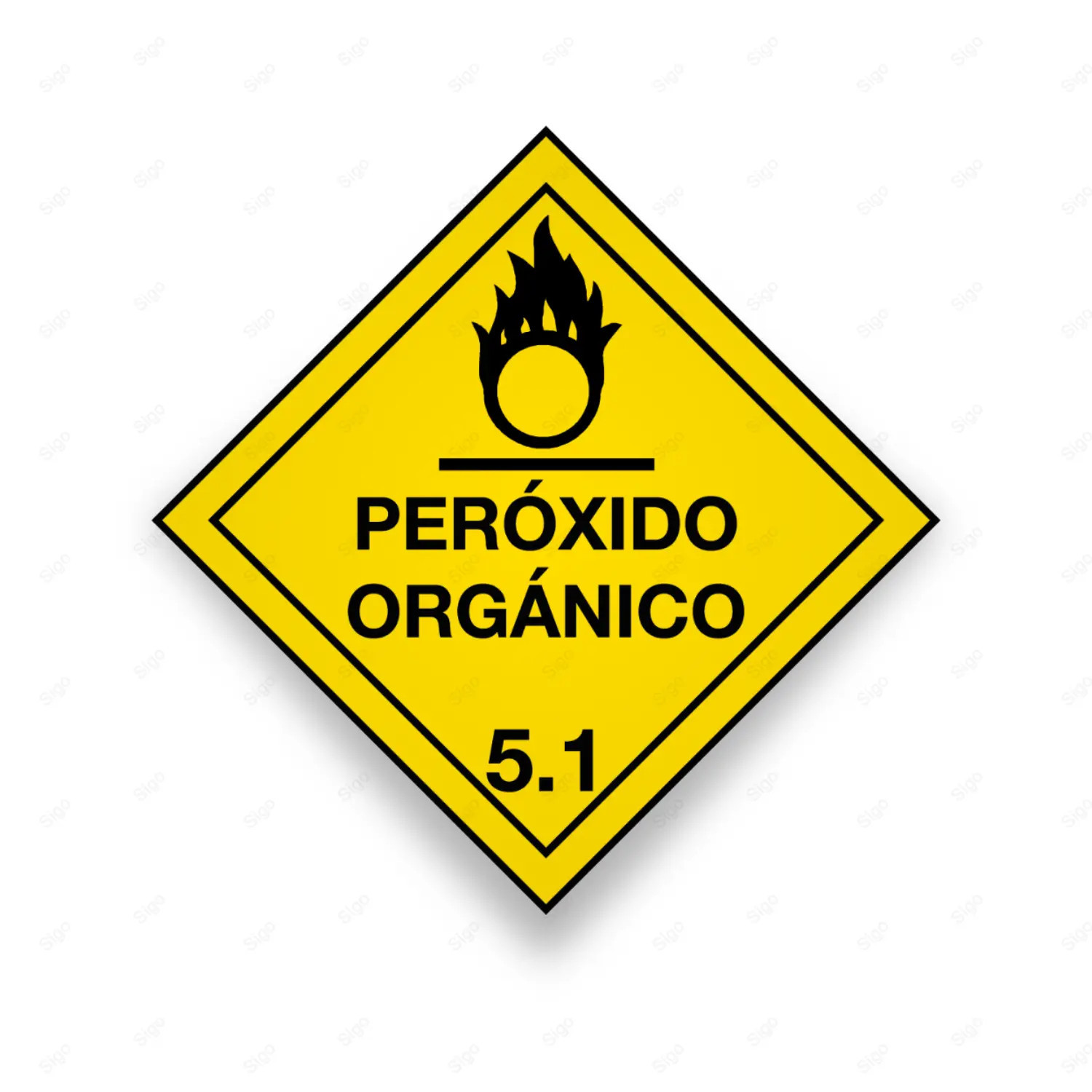 Rombo Transporte Materiales Peligrosos - Clase 5 - Peróxido Orgánico ...