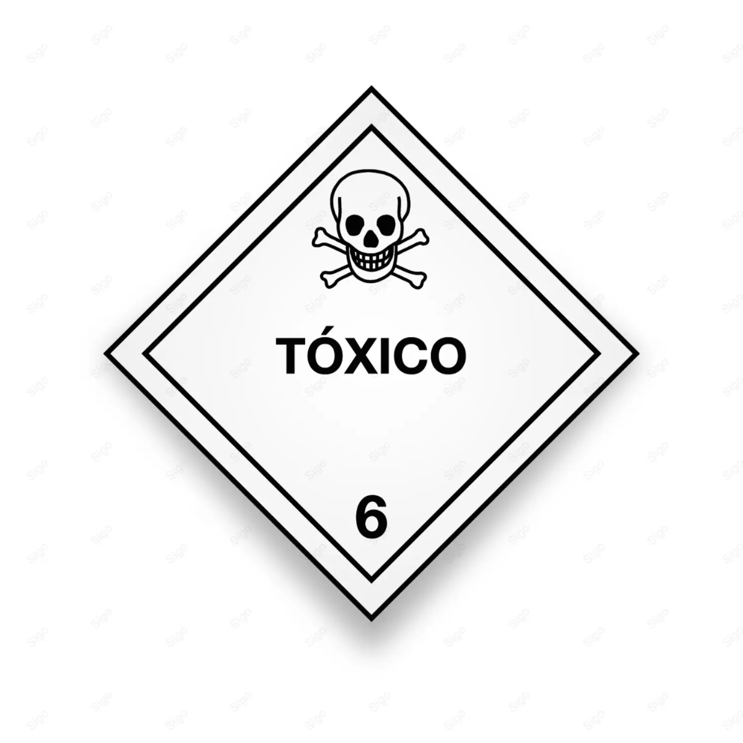 Rombo Transporte Materiales Peligrosos - Clase 6 - Tóxico | Cod. TMP-38