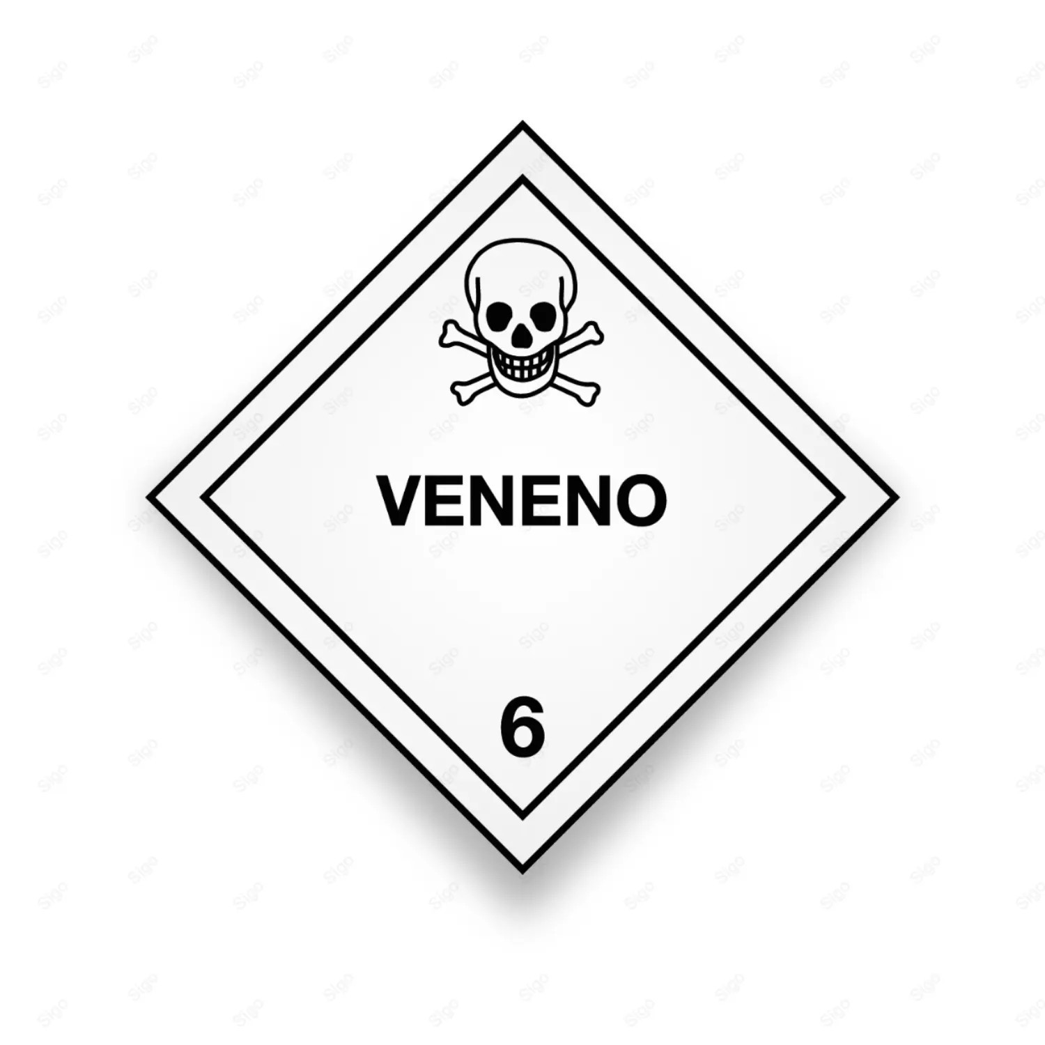 Rombo Transporte Materiales Peligrosos - Clase 6 - Veneno | Cod. TMP-40