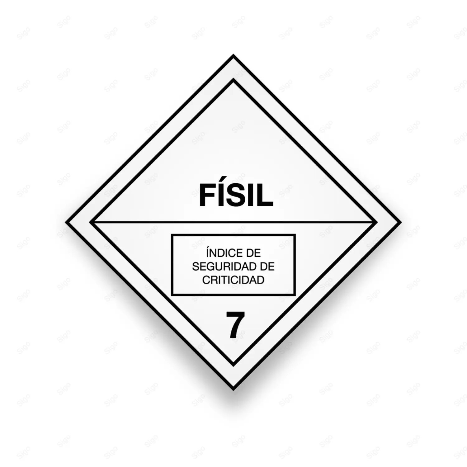 Rombo Transporte Materiales Peligrosos - Clase 7 - Físil | Cod. TMP-50