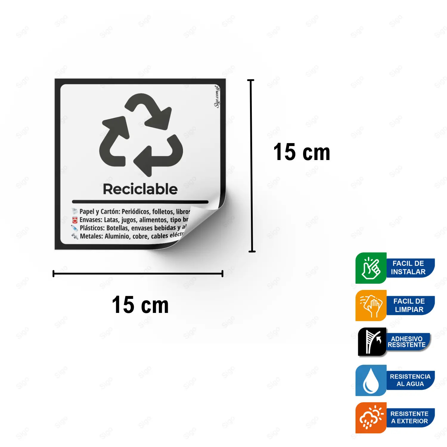 Rótulos de Reciclaje - Sticker Reciclable | SIGO