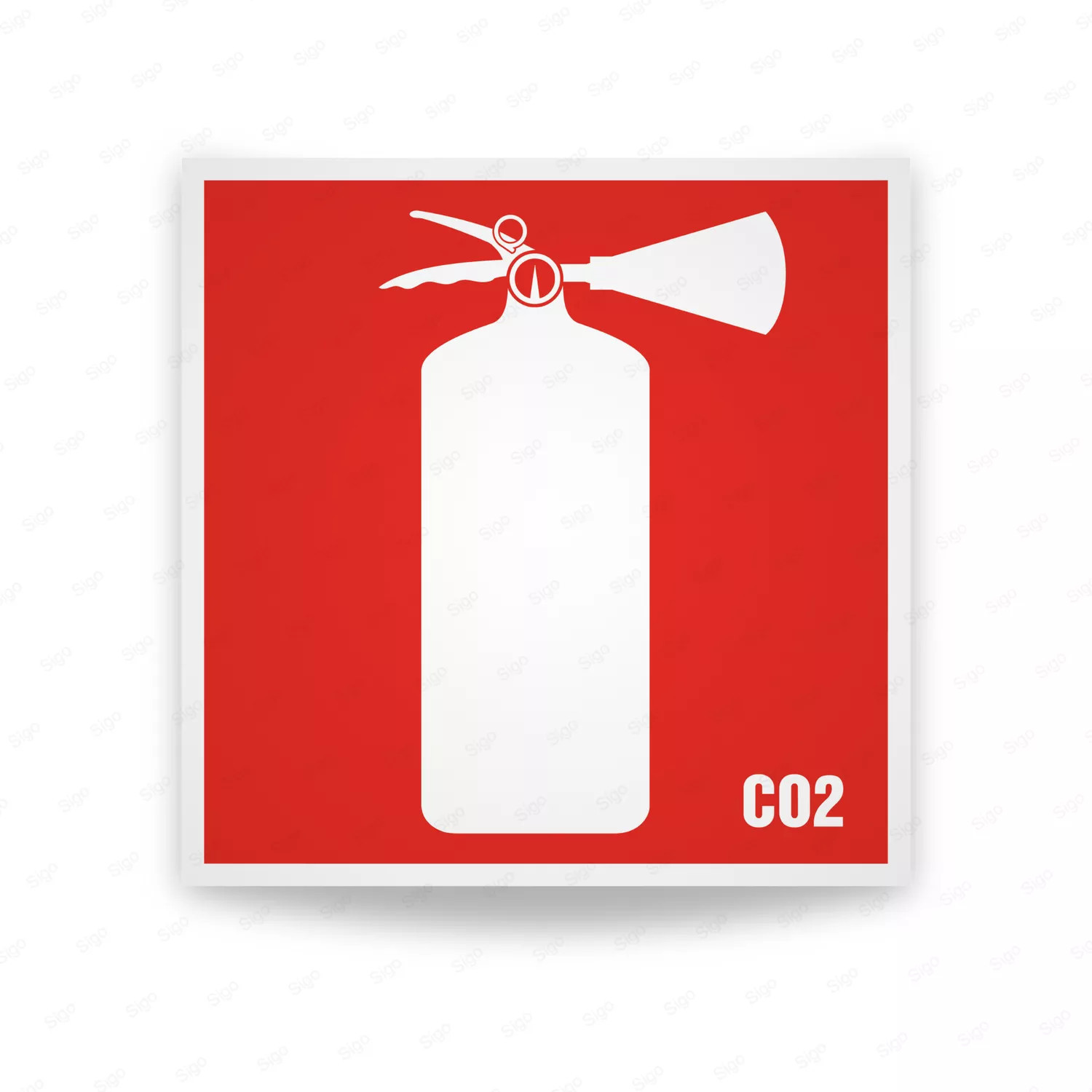 Rótulo Contra Incendios - Extintor C02 | Cod. CI-005