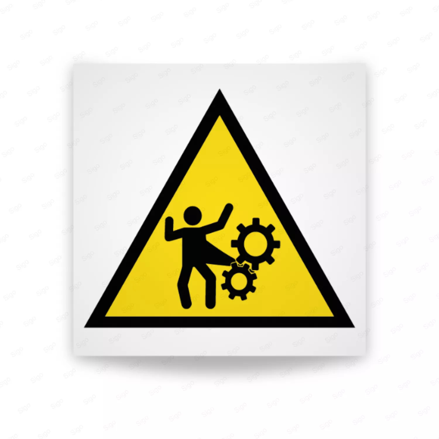 Rótulo de Atención - Evitar ropa suelta cerca de la maquinaria | Cod ...