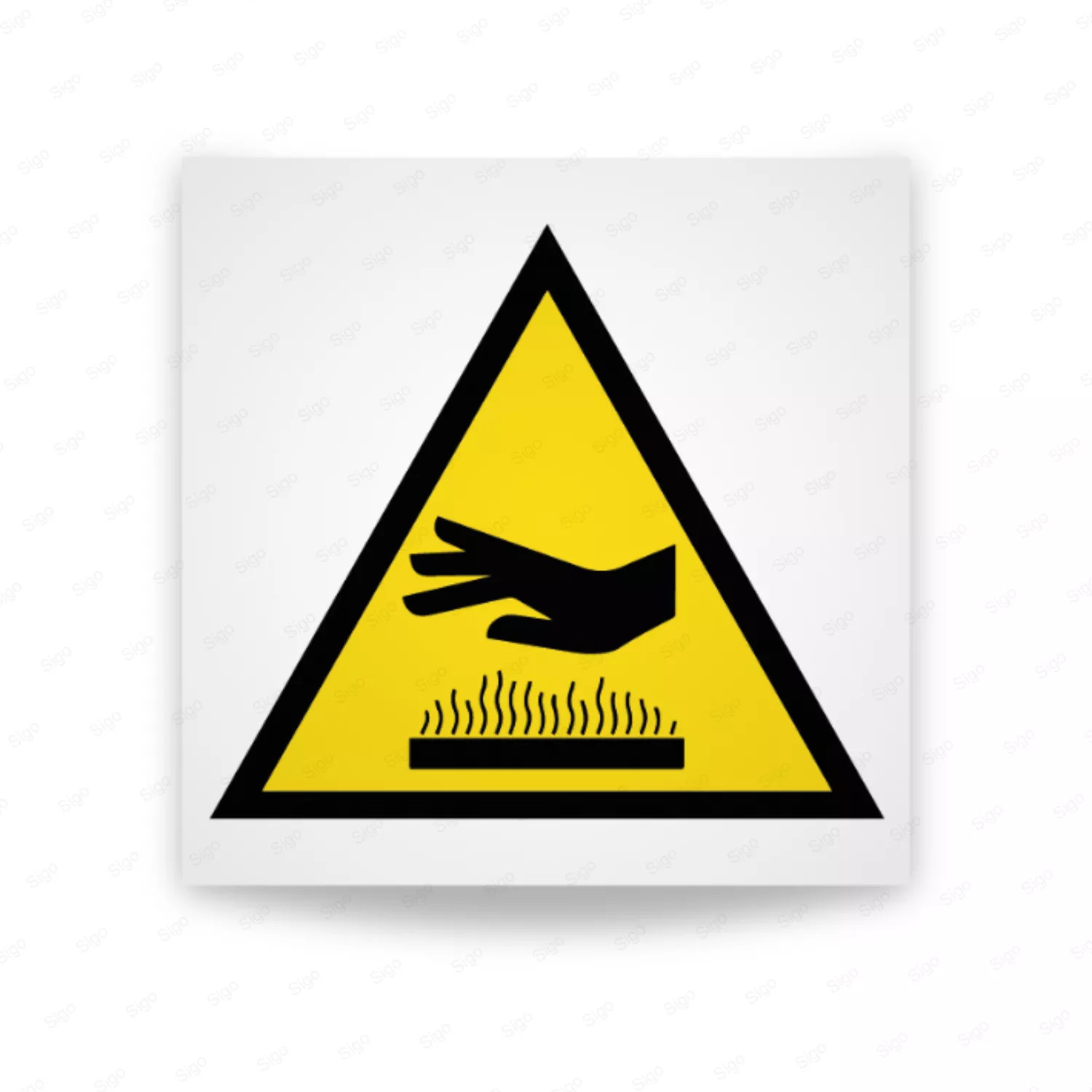 Rótulo de Atención - Cuidado superficie caliente | Cod. AD-046