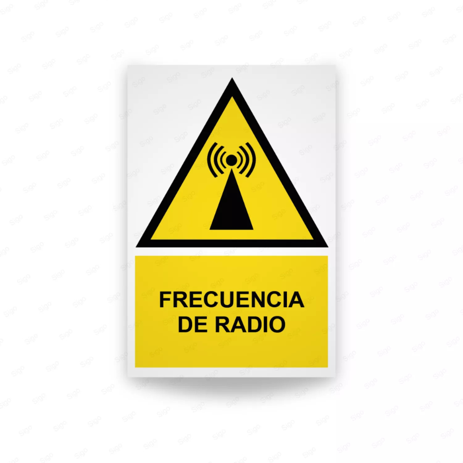 Rótulo de Atención - Frecuencia de radio| Cod. AD-116