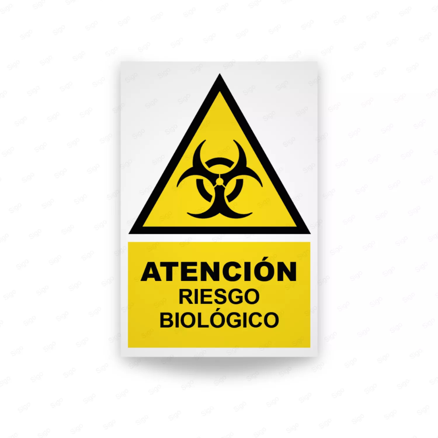 Rótulo de Atención - Atención riesgo biológico | Cod. AD-125