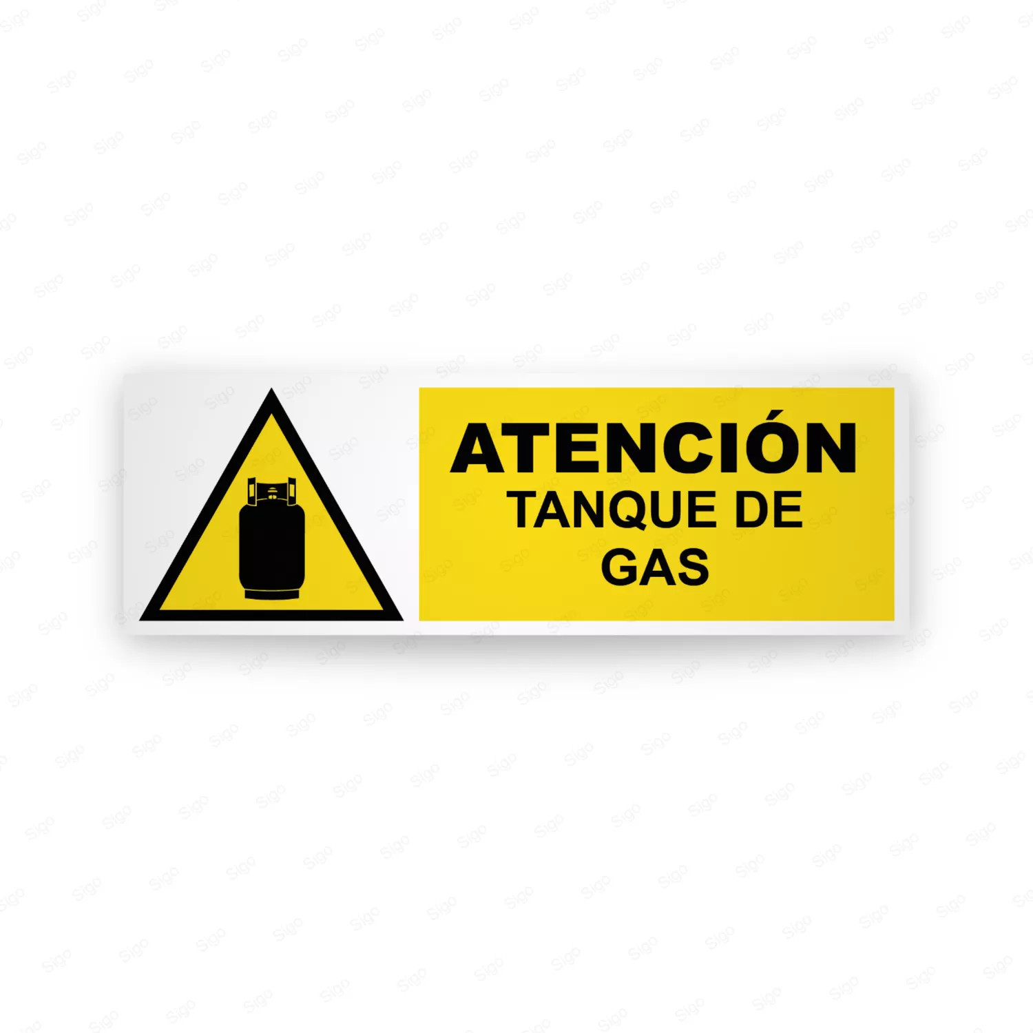 Rótulo de Atención - Atencion tanque de gas | Cod. AD-235