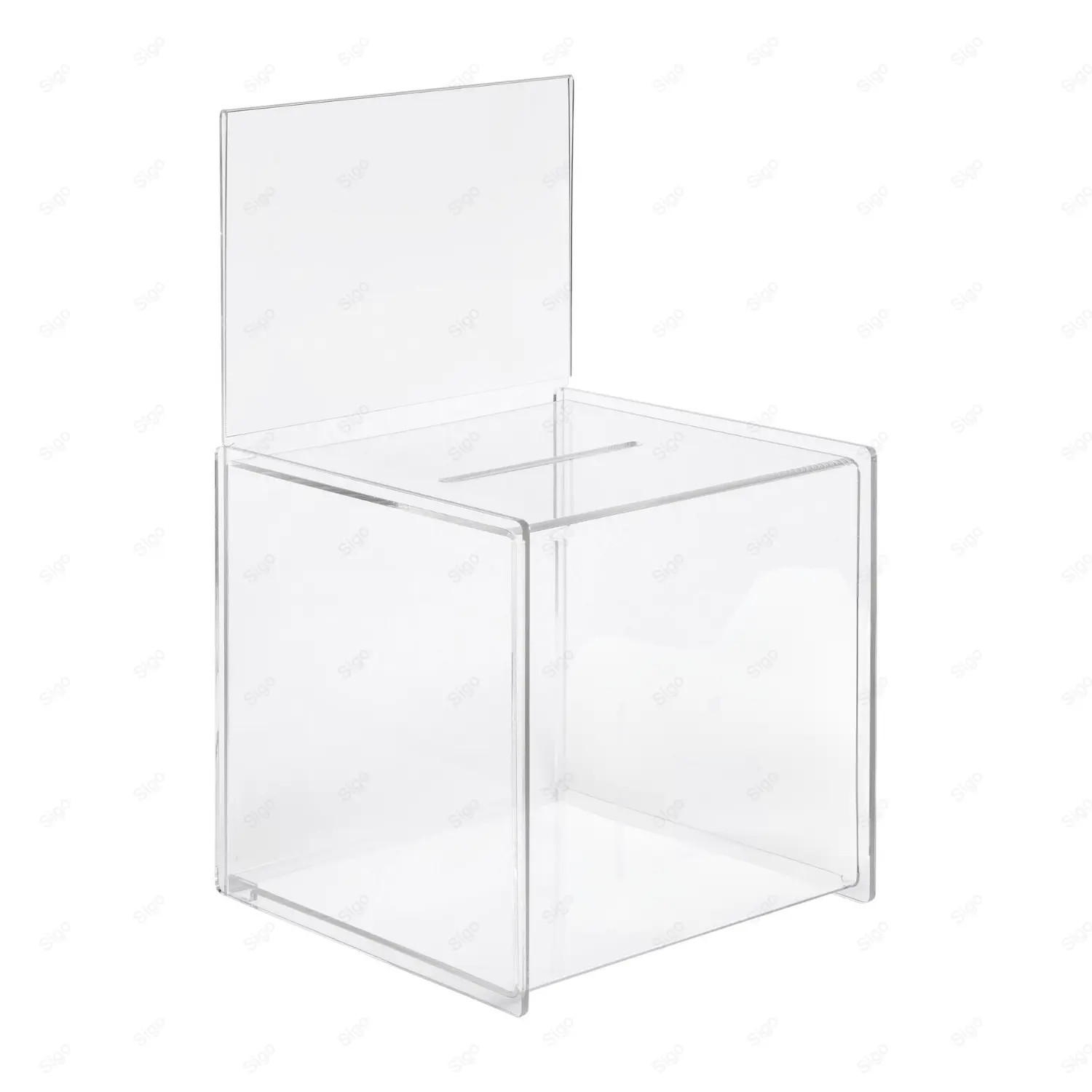 Ehibidores de Acrílico - Buzón promocional mediano Transpa... | SIGO