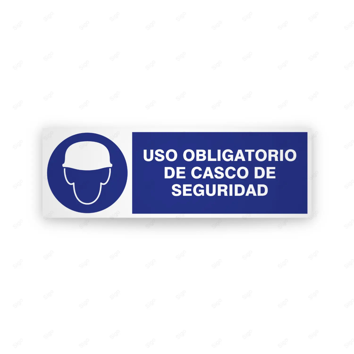 Rótulo de Obligación - Uso obligatorio de casco de seguridad | Cod. OB-202