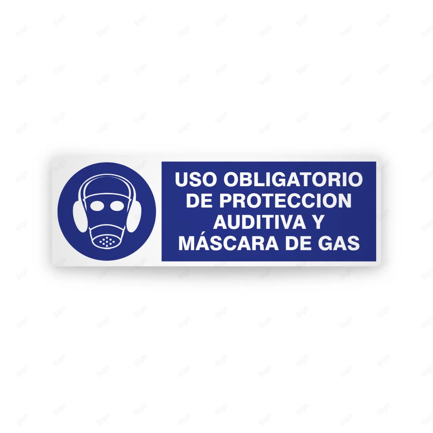 Rótulo de Obligación - Uso obligatorio de proteccion auditiva y mascara ...
