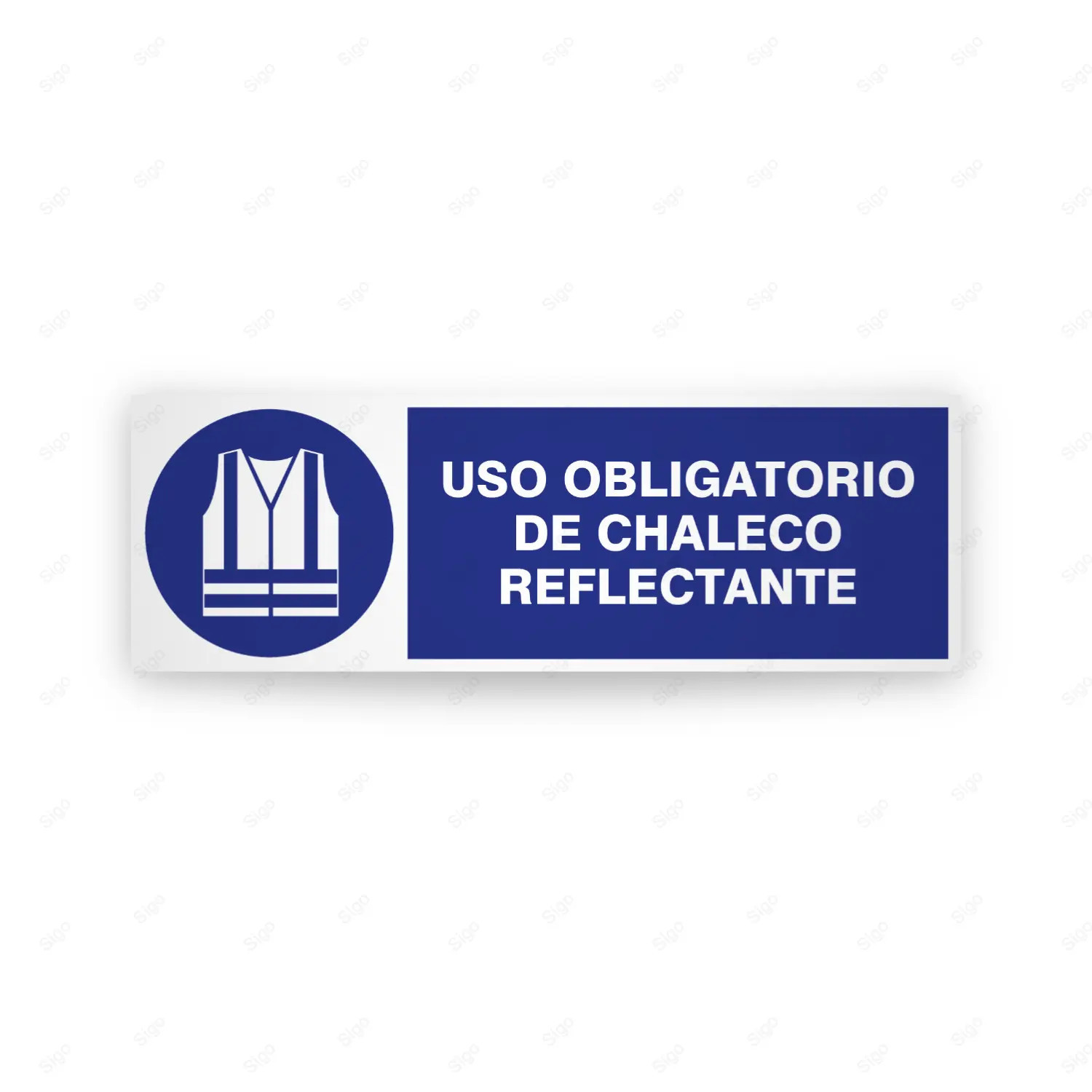 Rótulo de Obligación - Uso obligatorio de chaleco reflectante | Cod. OB-248