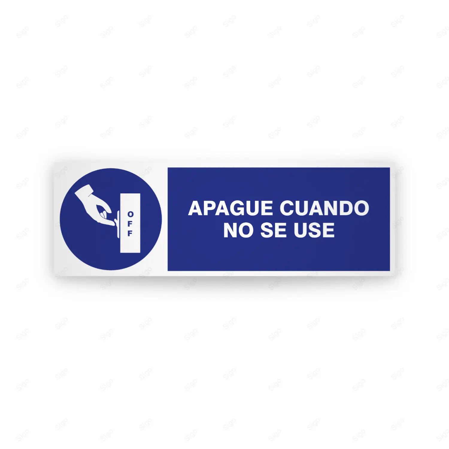 Rótulo de Obligación - Apague cuando no se use | Cod. OB-251