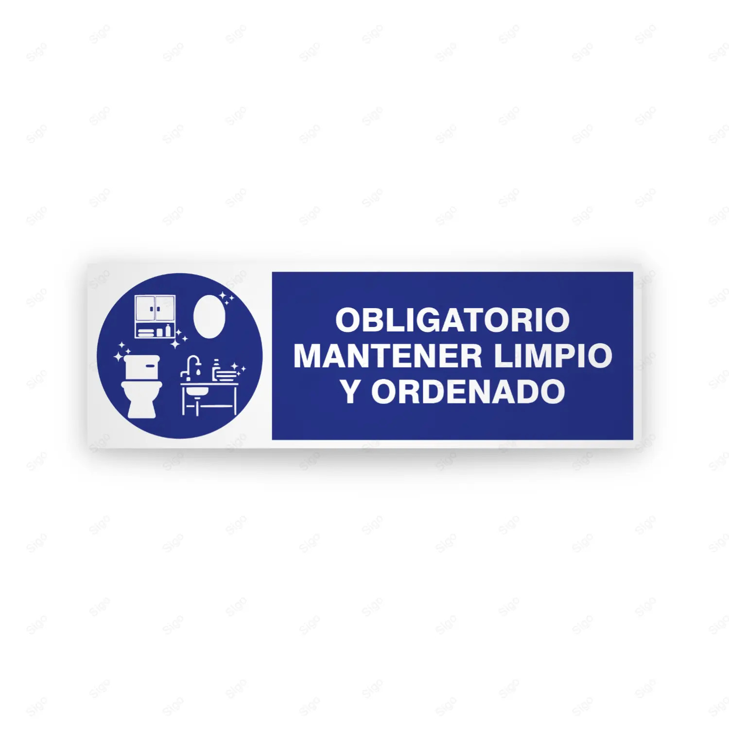 Rótulo de Obligación - Obligatorio mantener limpio y ordenado | Cod. OB-254
