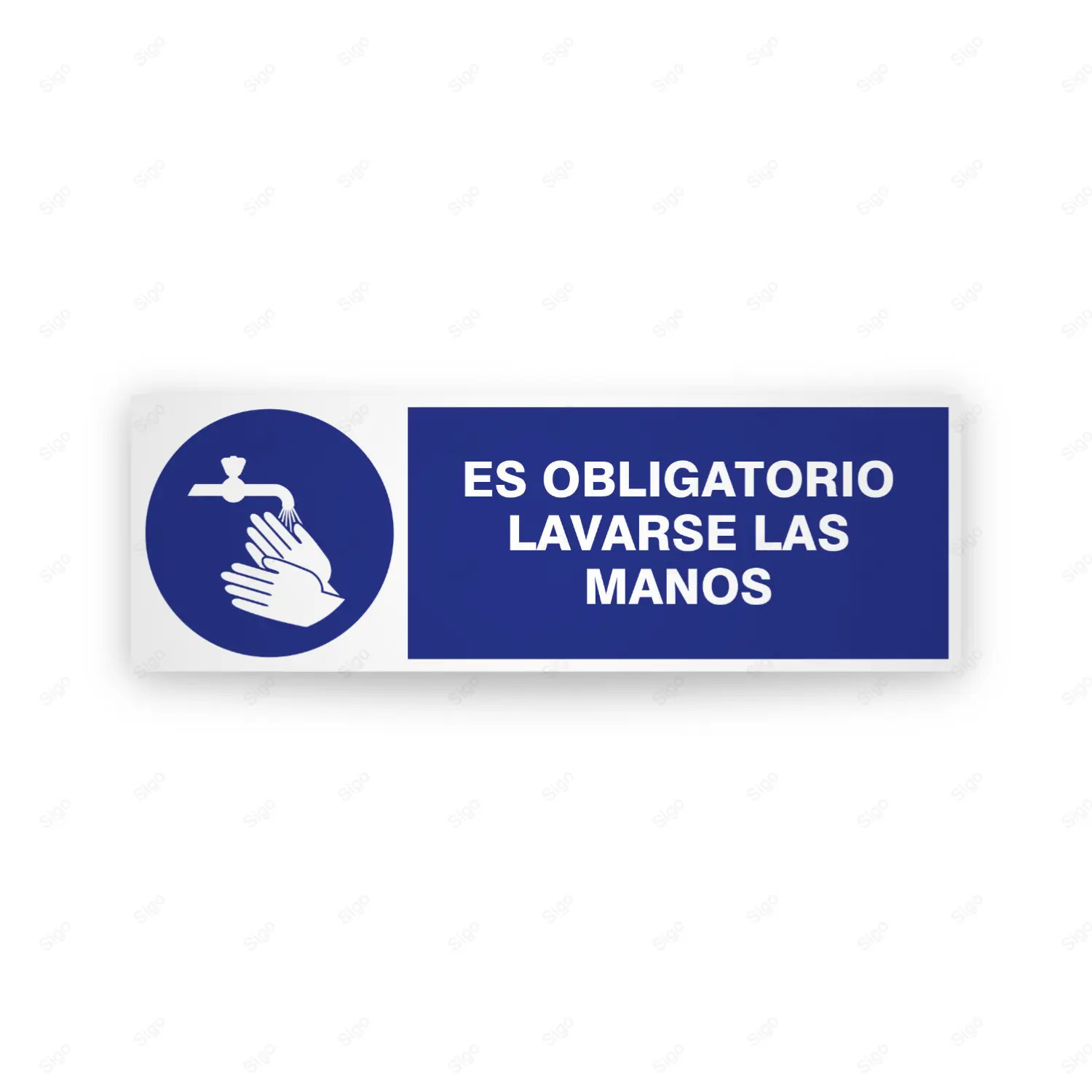 Rótulo de Obligación - Es obligatorio lavarse las manos| Cod. OB-268
