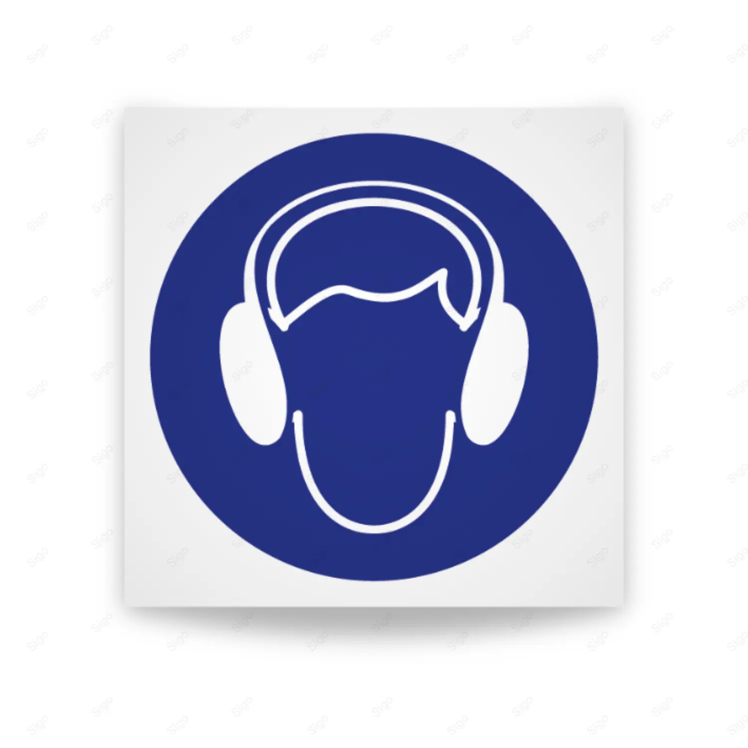 Rótulo de Obligación - Uso obligatorio de protección auditiva | Cod. OB-003