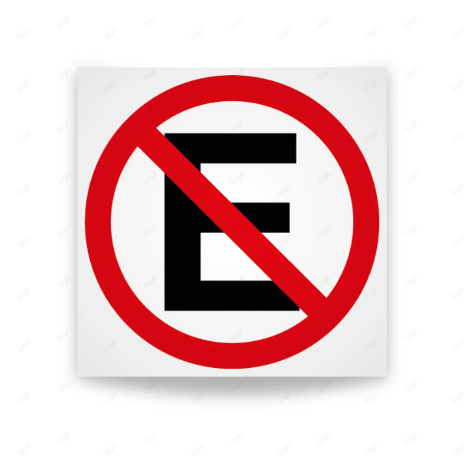 Rótulo de Prohibición - Prohibido estacionar | Cod. PR-006