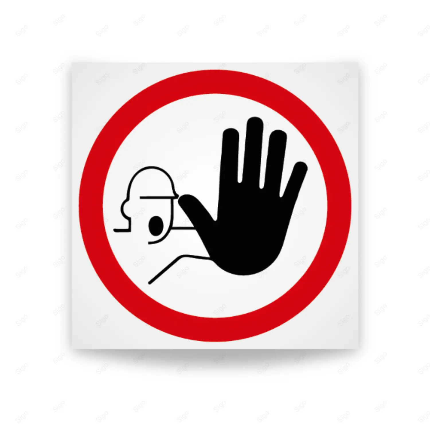 Rótulo de Prohibición - Prohibido el ingreso área restringida | Cod. PR-033