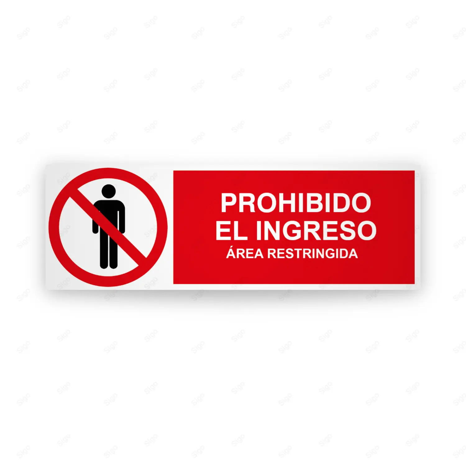 Rótulo de Prohibición - Prohibido el paso área restringida | Cod. PR-252