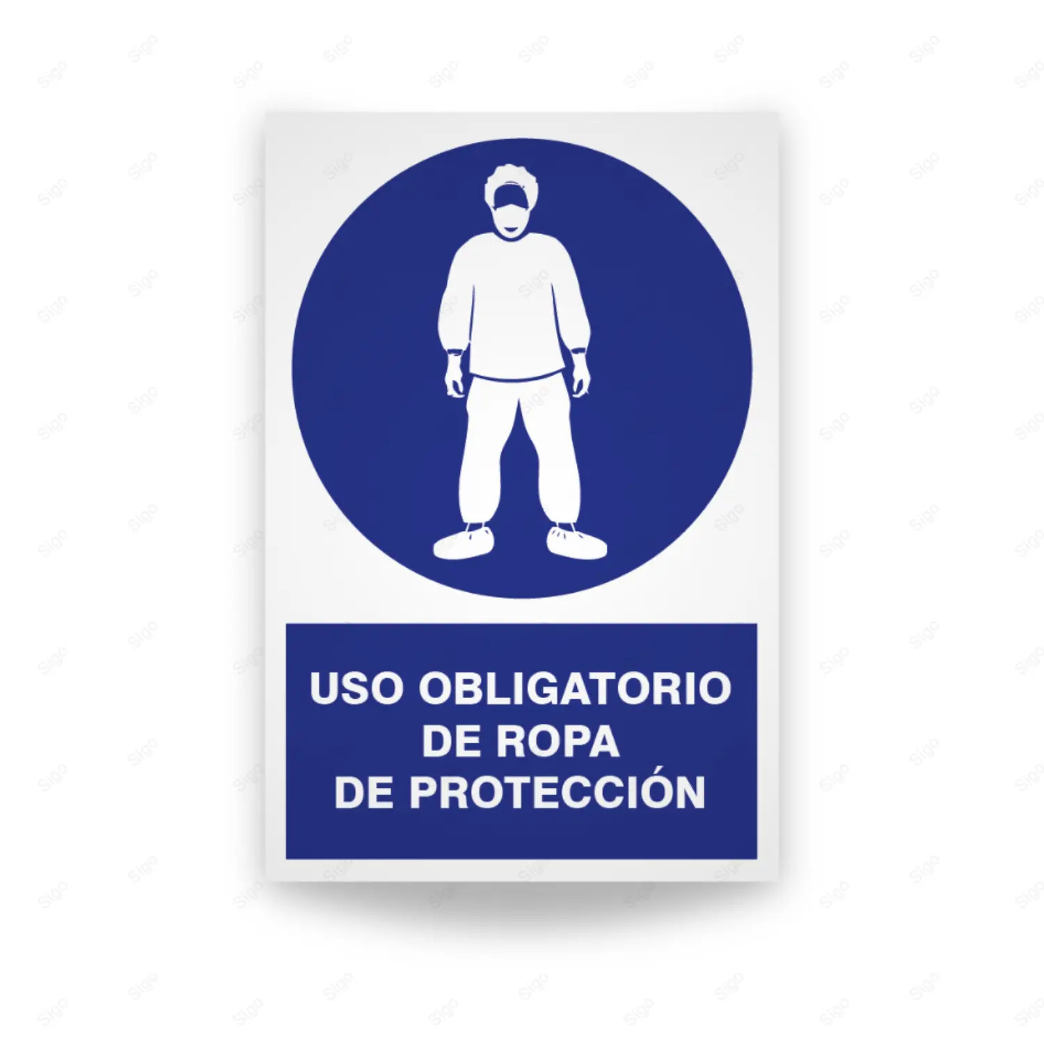 Rótulo de Obligación - Uso obligatorio de ropa de protección | Cod. OB-160