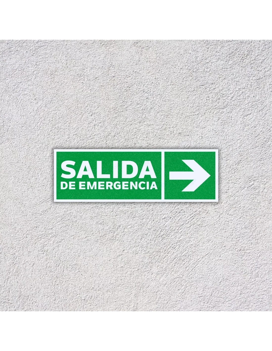 Rótulo Salida de Emergencia Flecha Hacia La Derecha