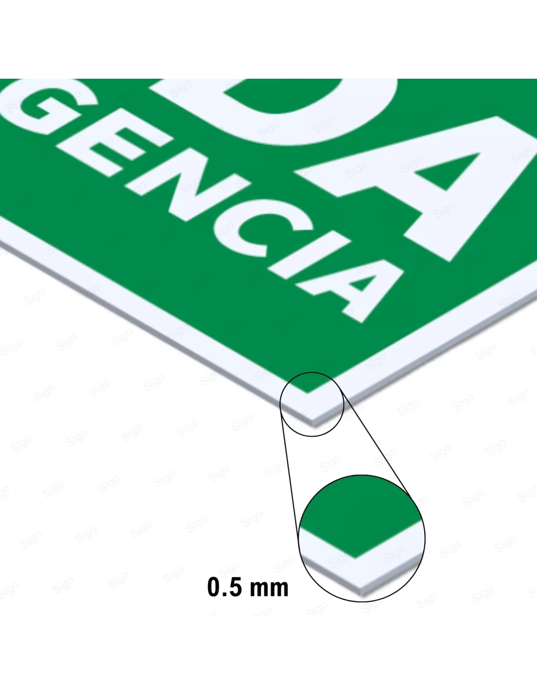 Rótulo Salida de Emergencia Flecha Hacia La Izquierda