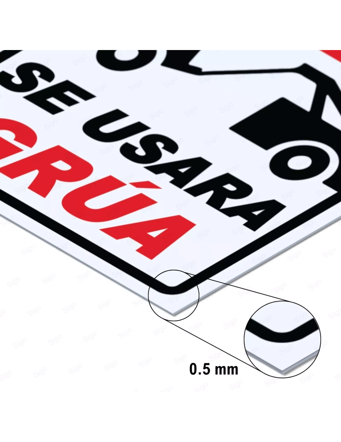 Rotulo No Estacionar Se Usará Grúa