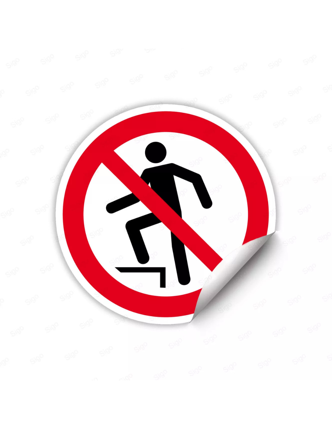 Calcomanía de Prohibición No Pararse en Superficie | CALC-PR-19