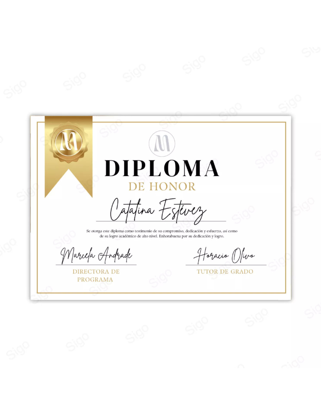 ︎ Impresión de Diplomas Personalizados | SIGO