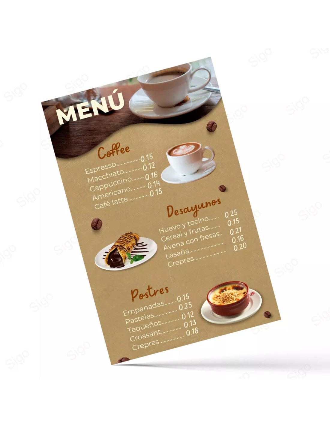 Impresión Menus: Servicio de calidad para impresión de menús personalizados