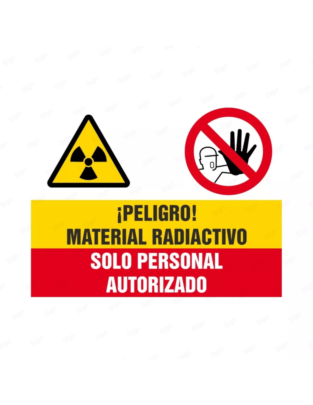 Señales Combinadas - ¡Peligro! Material Radiactivo Solo Personal ...