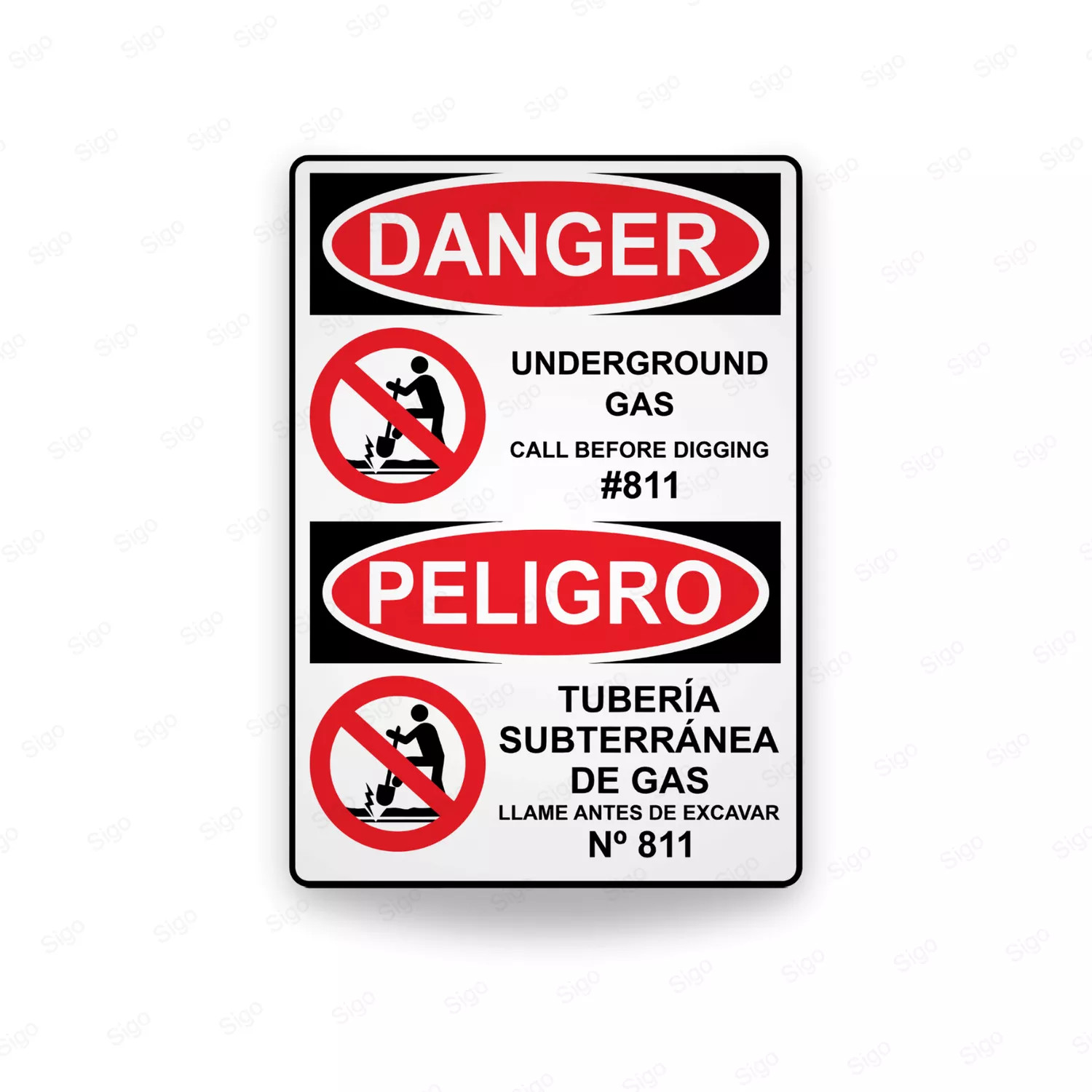 Rótulo Peligro - Tubería Gas Subt... | SIGO